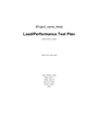 Load test plan template in Word and Pdf formats