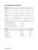 total project status template