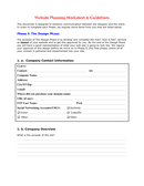 website planning worksheet template