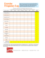 Exercise frequency log in Word and Pdf formats