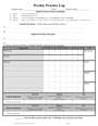 Weekly Practice Log in Word and Pdf formats