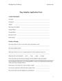 Dog adoption application form in Word and Pdf formats