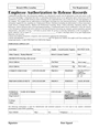 Employee authorization to release records template in Word and Pdf formats