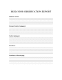Behavior observation report in Word and Pdf formats