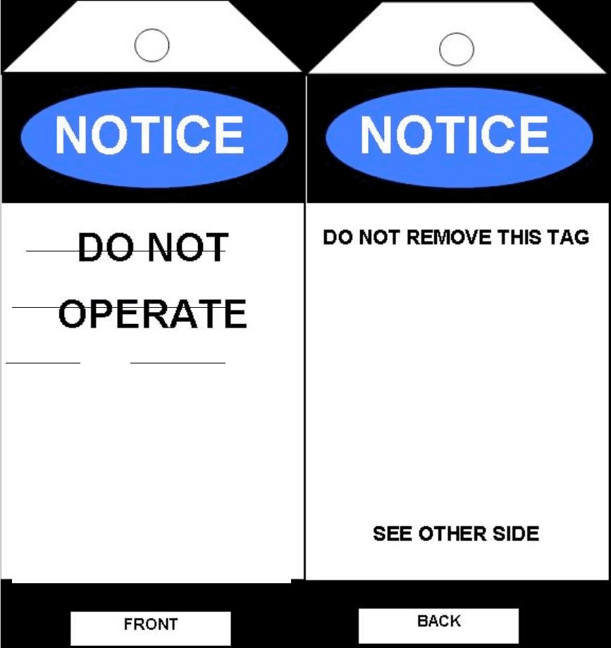 Danger / notice tag templates in Word and Pdf formats - page 4 of 4