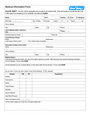 Medical information form in Word and Pdf formats