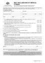 Self declaration of medical fitness form in Word and Pdf formats