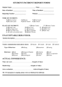 Student incident report form in Word and Pdf formats