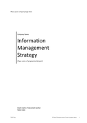 information management strategy template