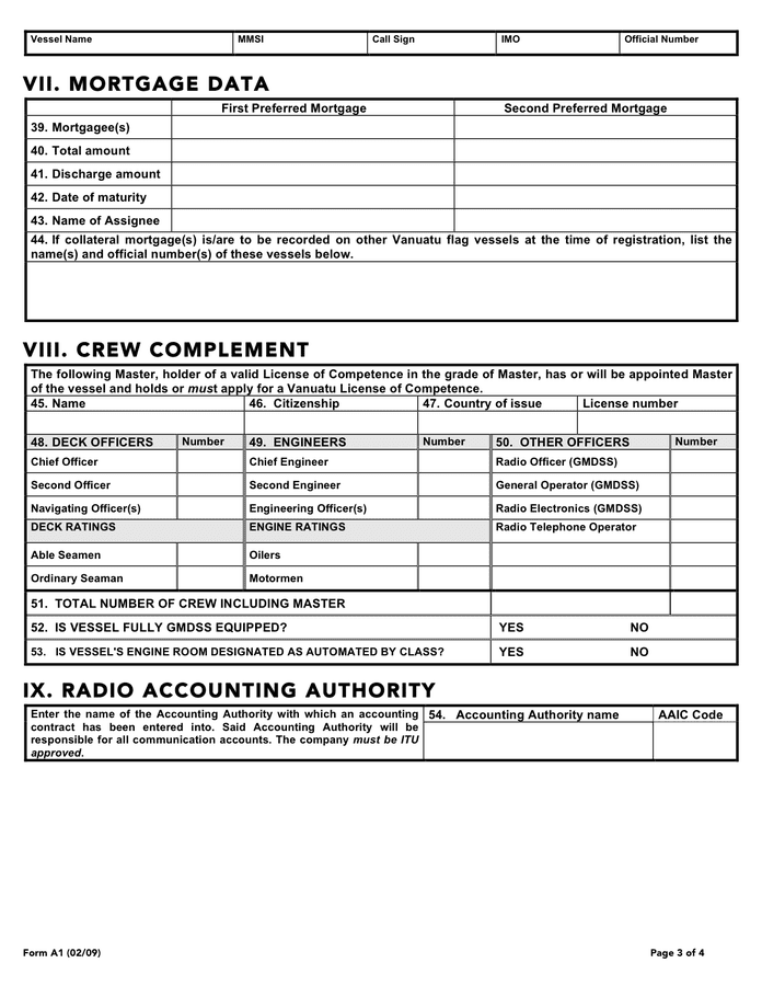 Application for registration of a vessel in Word and Pdf formats - page ...
