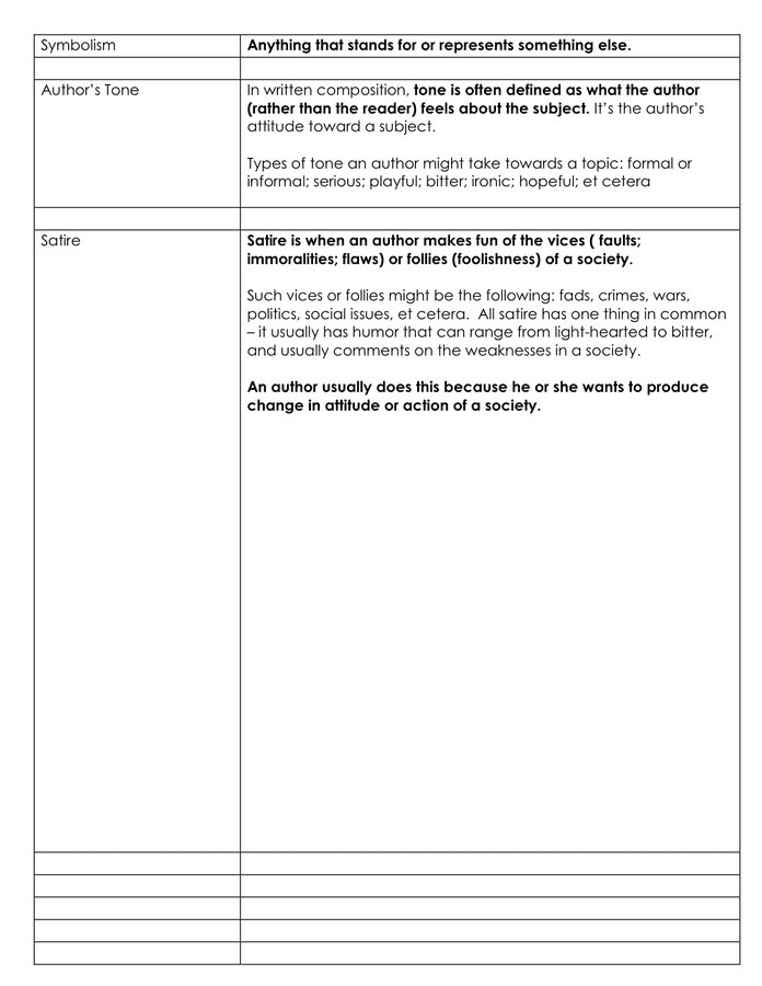 Cornell notes template in Word and Pdf formats - page 3 of 4