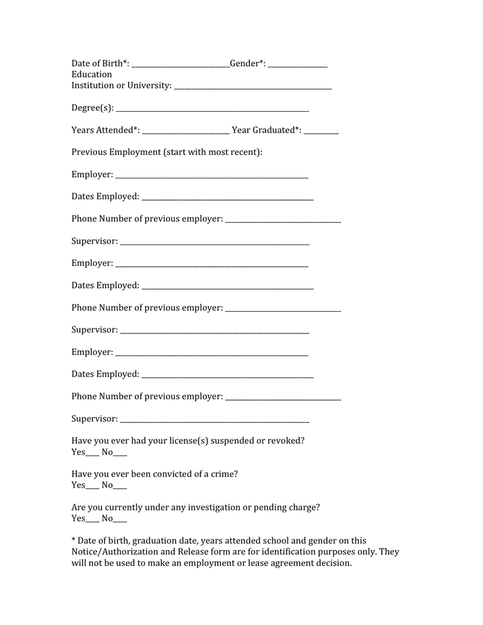 FCRA compliance / sample form in Word and Pdf formats - page 3 of 4
