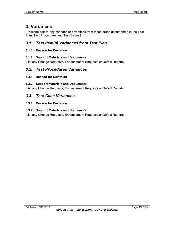 Qa Test Summary Report In Word And Pdf Formats Page 5 Of 12 0914