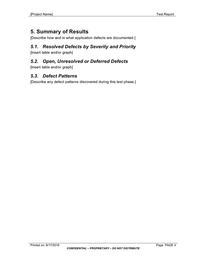 Qa Test Summary Report In Word And Pdf Formats Page 7 Of 12 4731