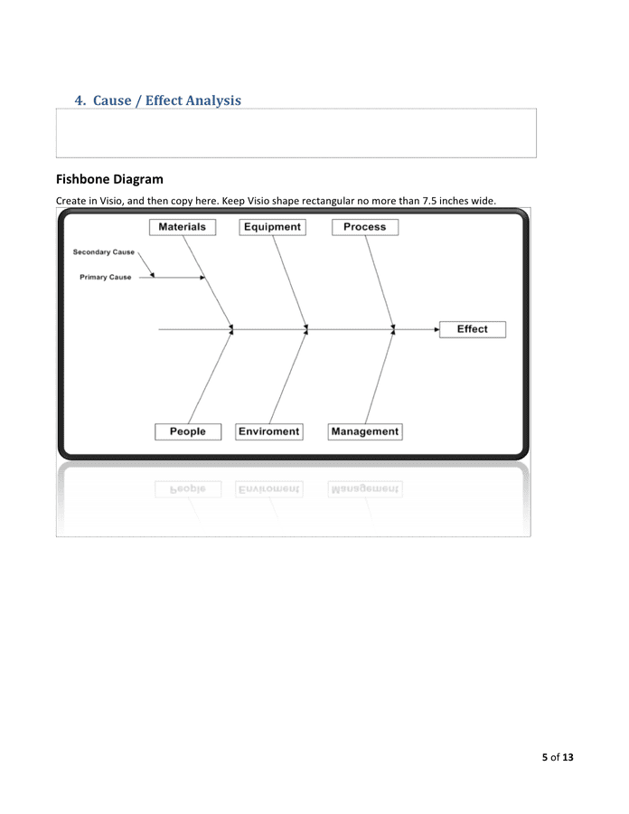 Problem analysis template in Word and Pdf formats - page 5 of 13