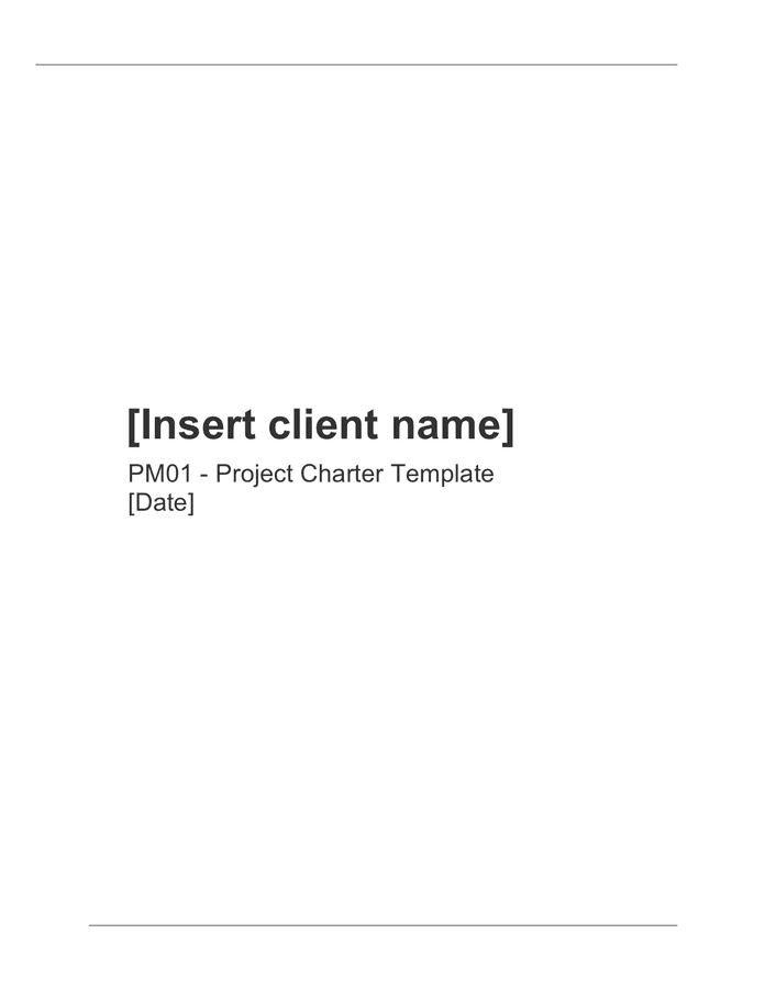 Project Charter Template - download free documents for PDF, Word and Excel