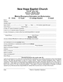 Church medical information and authorization form in Word and Pdf formats