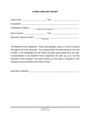 Citizen complaint form in Word and Pdf formats