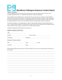 Pathogens Exposure Incident Report form in Word and Pdf formats