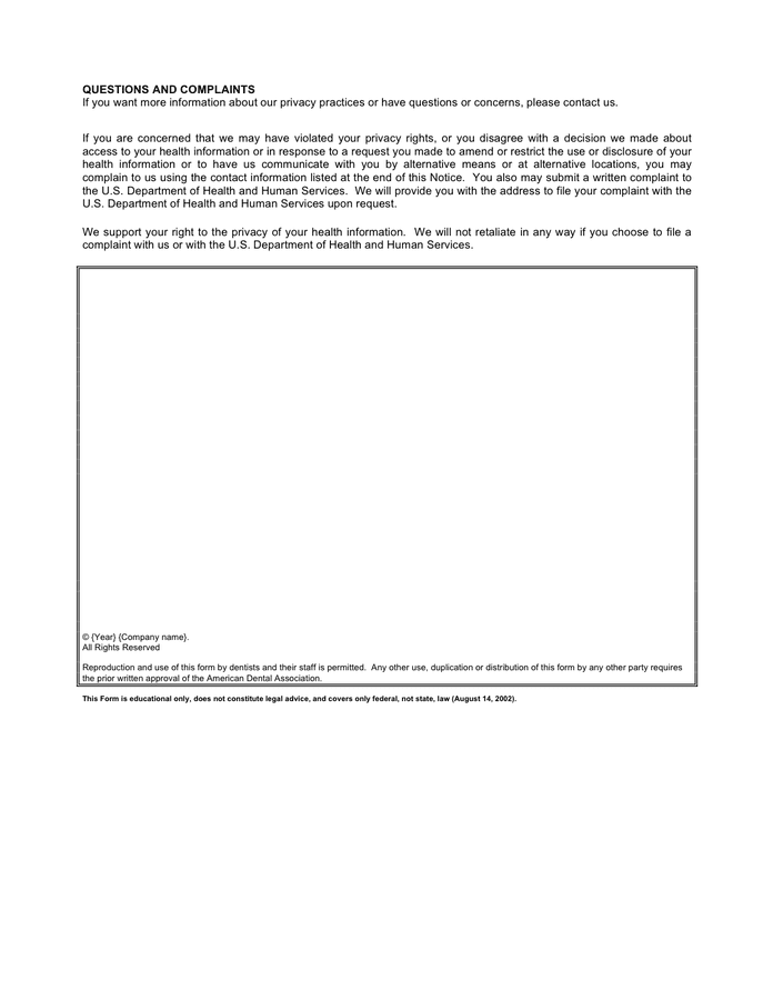 Dental cabinet patient information forms in Word and Pdf formats - page ...