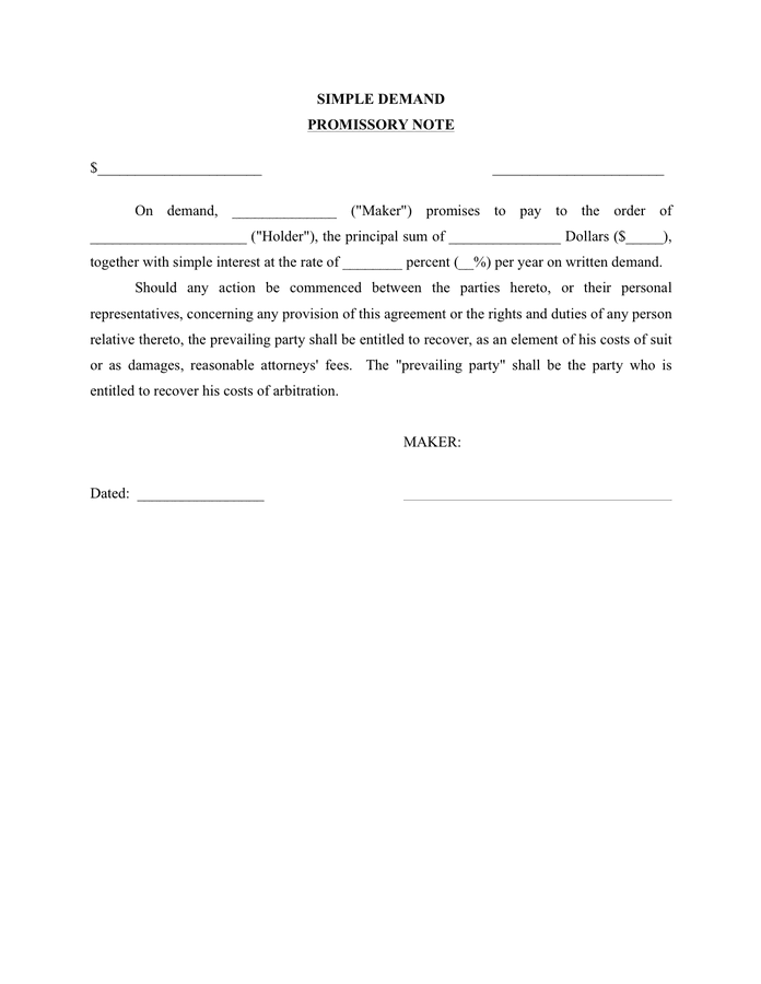 Promissory Note Template Download Free Documents For PDF Word And Excel
