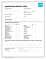 Soccer player medical history form template in Word and Pdf formats