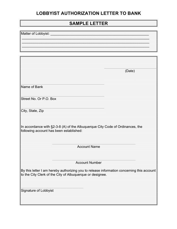 Authorization Letter Sample - download free documents for PDF, Word and ...