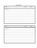 Note Cards - download free documents for PDF, Word and Excel