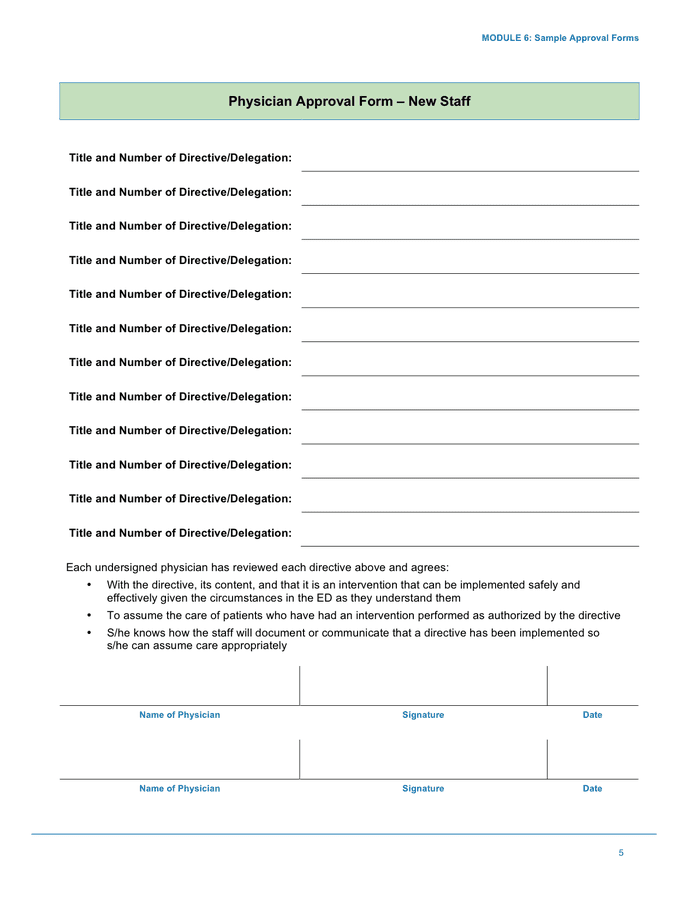 Hospital approval forms in Word and Pdf formats - page 7 of 7