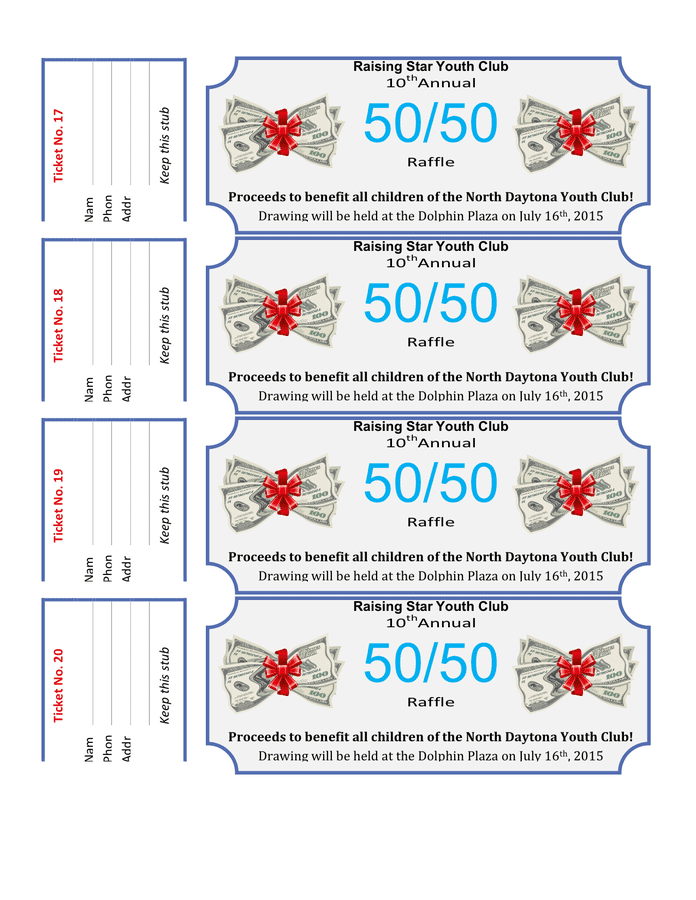 Printable Raffle Flyer Template Printable World Holiday