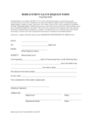 bereavement leave request form