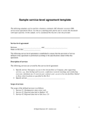 Service Level Agreement - download free documents for PDF, Word and Excel