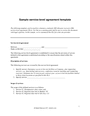 Sample service-level agreement tempalte in Word and Pdf formats