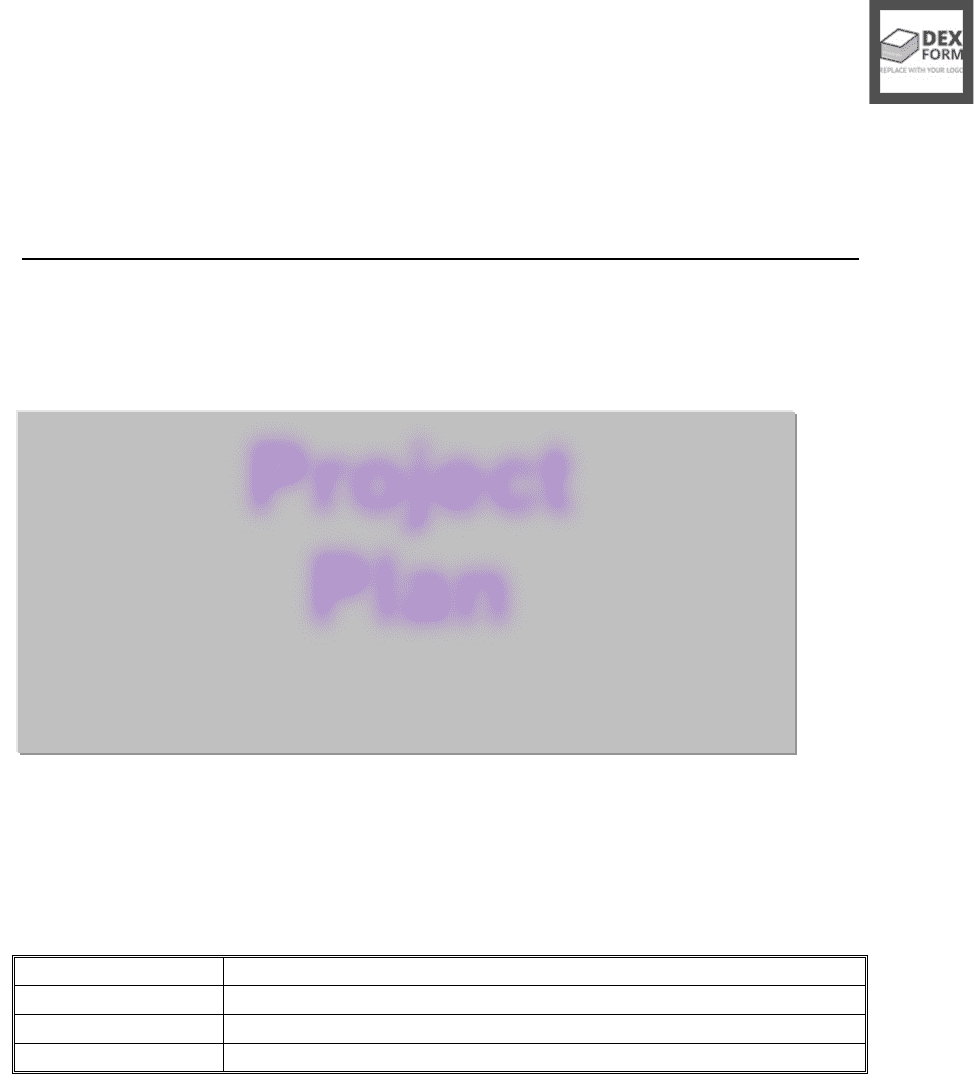 Project plan template in Word and Pdf formats