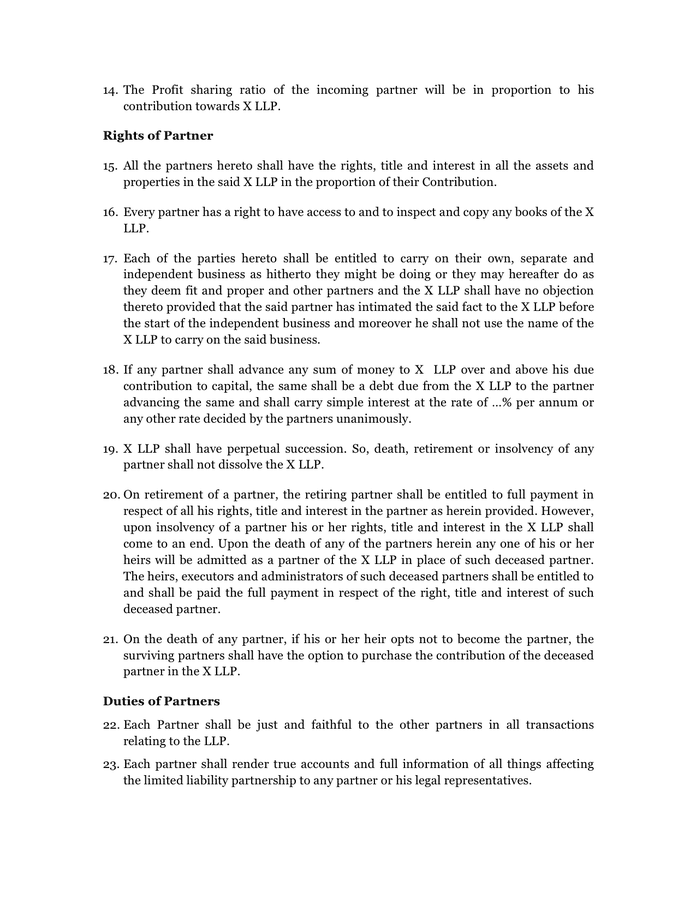 LLP Agreement Form In Word And Pdf Formats Page 3 Of 8 LLP Agreement Form In Word And Pdf Formats Page 3 Of 8