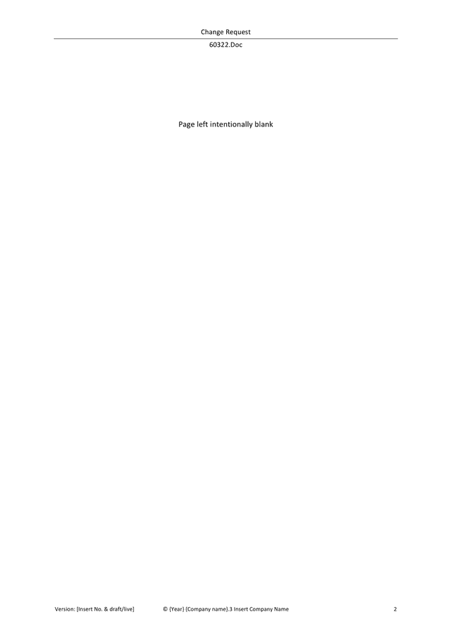 Change request template in Word and Pdf formats - page 2 of 7
