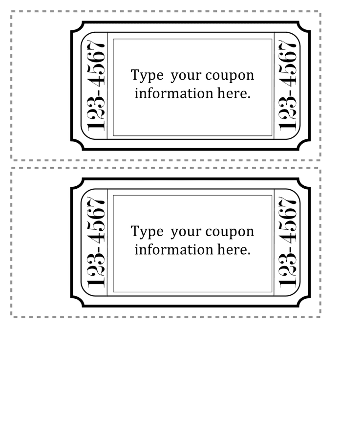 Printable Coupon Template Blank