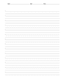 Lined paper template in Word and Pdf formats