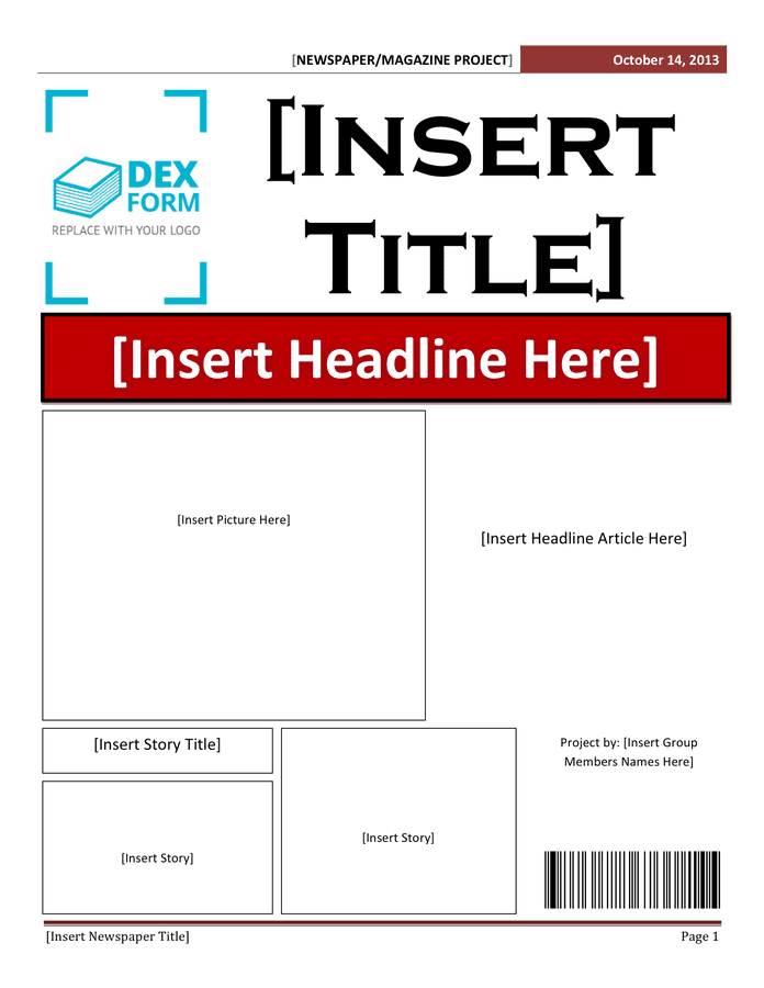 Newspaper Article Template In Word And Pdf Formats