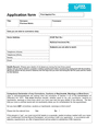 Generic application form in Word and Pdf formats