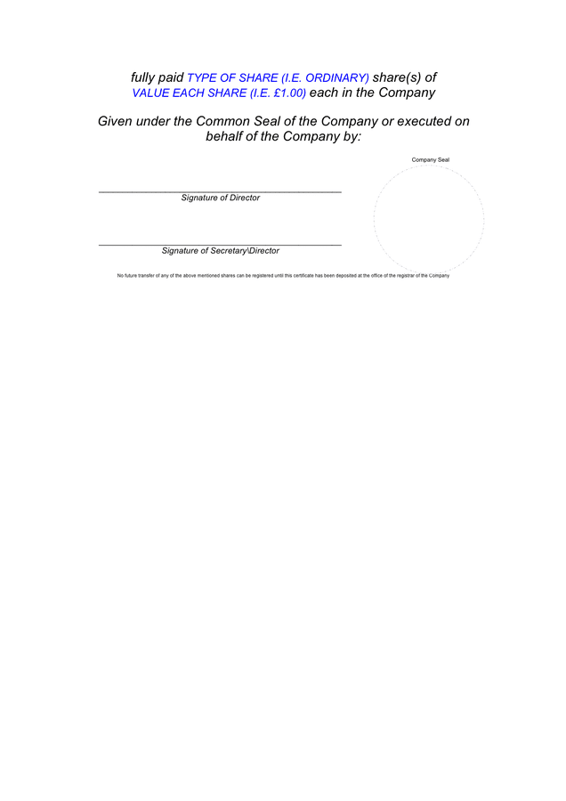 Certificate template in Word and Pdf formats - page 2 of 3