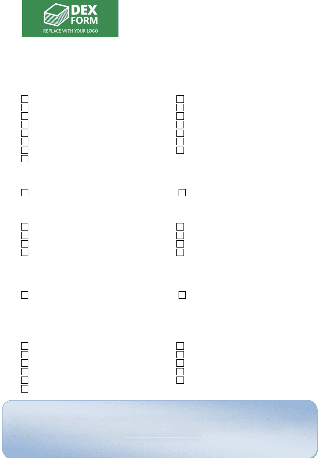 General market survey form in Word and Pdf formats - page 2 of 2