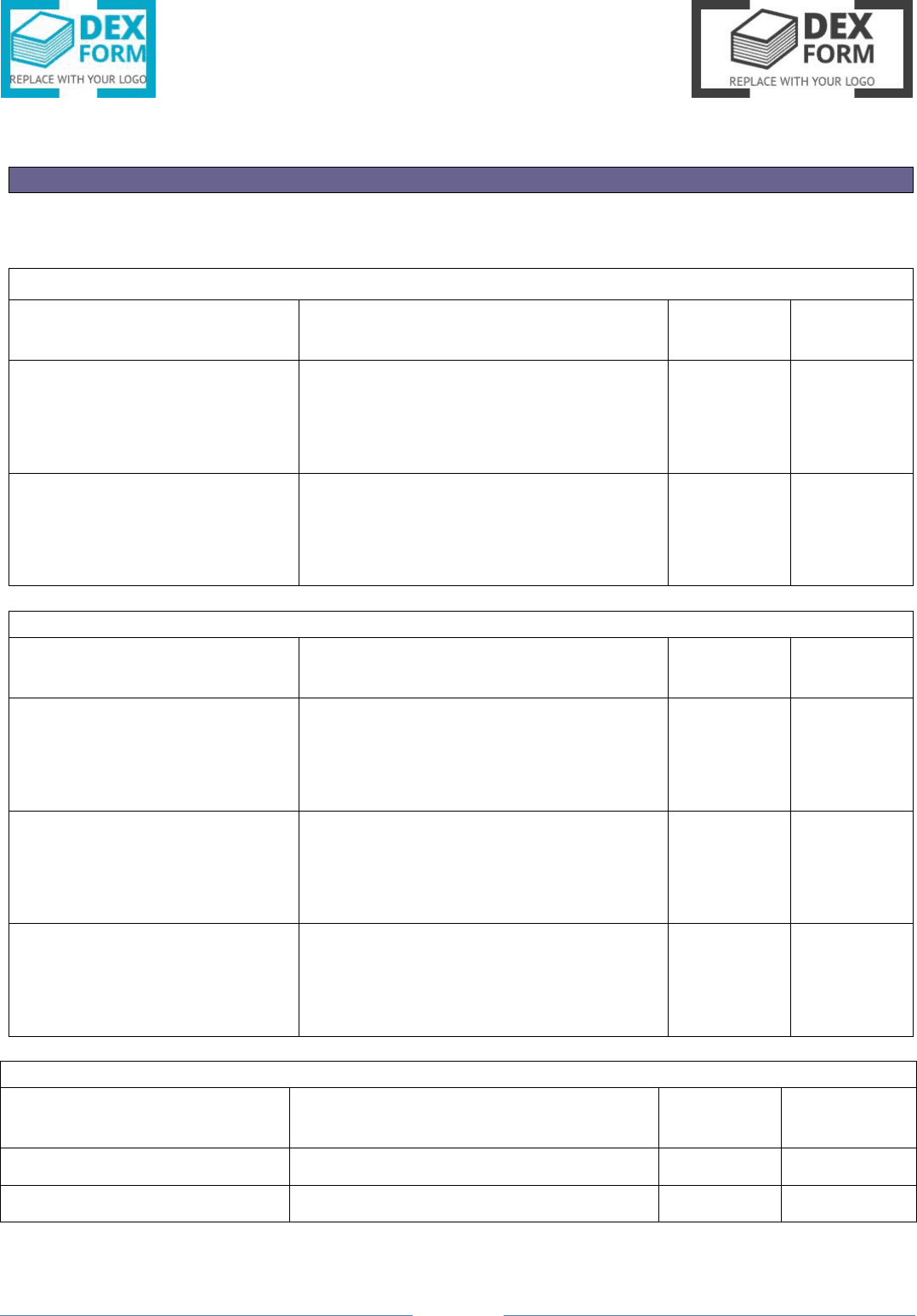 Church job application form in Word and Pdf formats - page 3 of 10