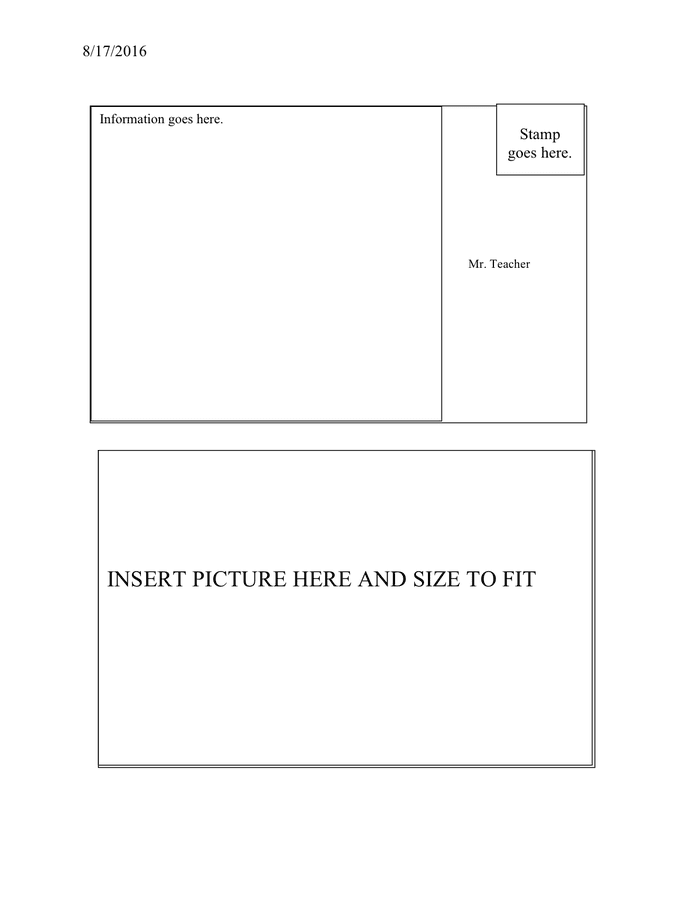 Postcard In Word Template In Word And Pdf Formats Page 2 Of 2