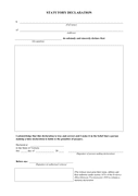 Statutory Declaration Form - download free documents for PDF, Word and ...