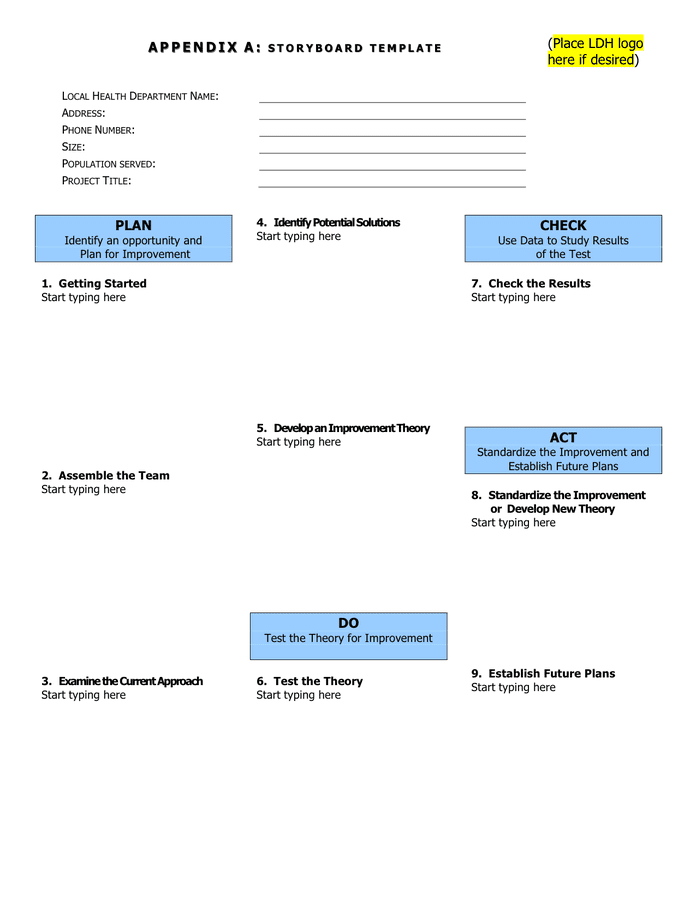 Storyboard Template - download free documents for PDF, Word and Excel