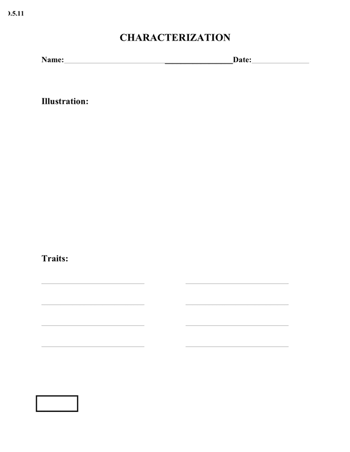 Character analysis template in Word and Pdf formats - page 11 of 22