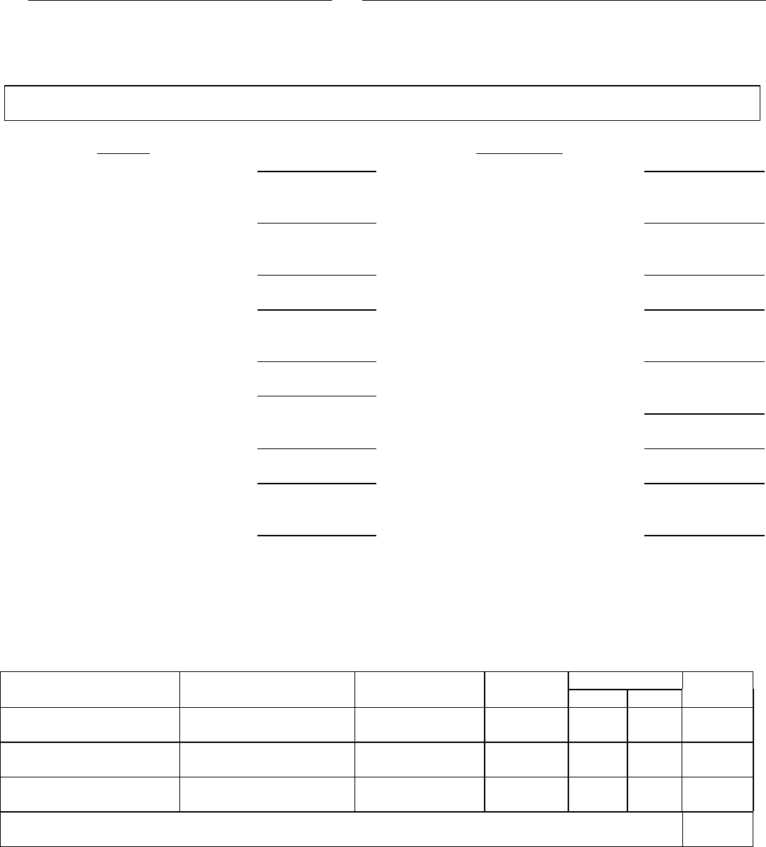 Financial statement form in Word and Pdf formats