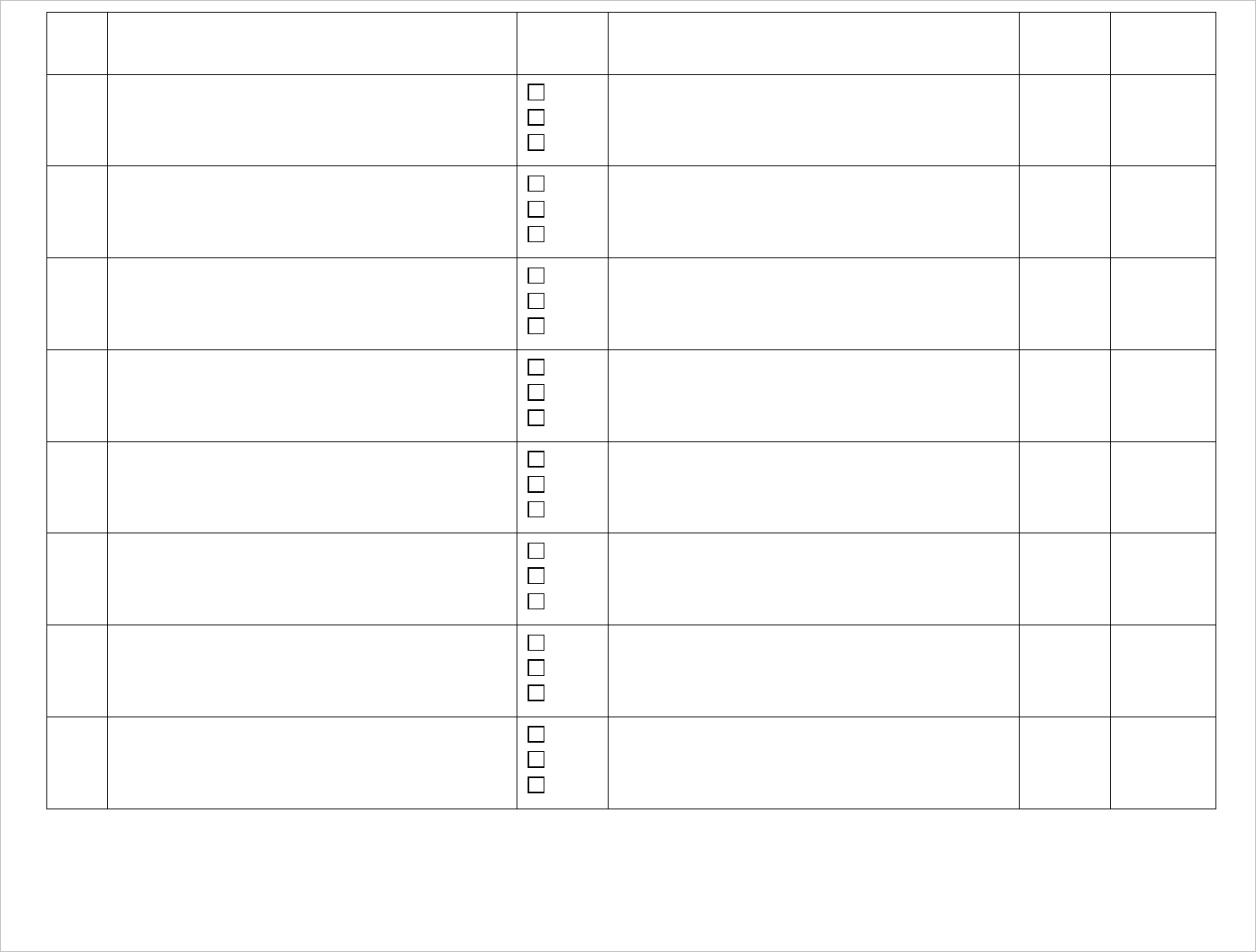 Fire risk assessment checklist in Word and Pdf formats - page 2 of 16