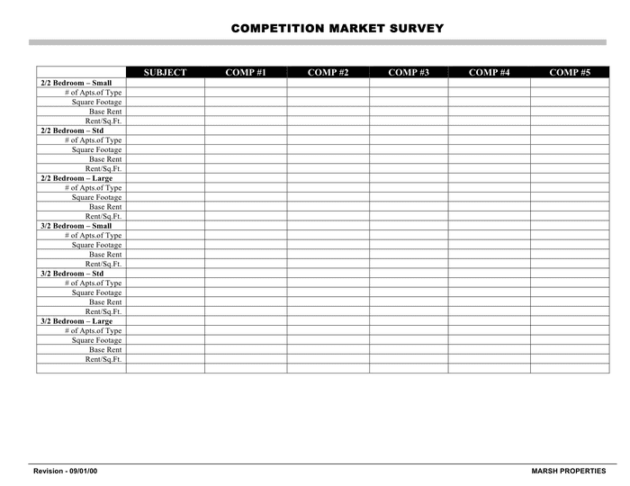 Competition market survey form in Word and Pdf formats - page 4 of 4